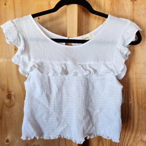 Madden Girl | Tops | Madden Girl White Ruffled Blouse Buy Get1 Free ...